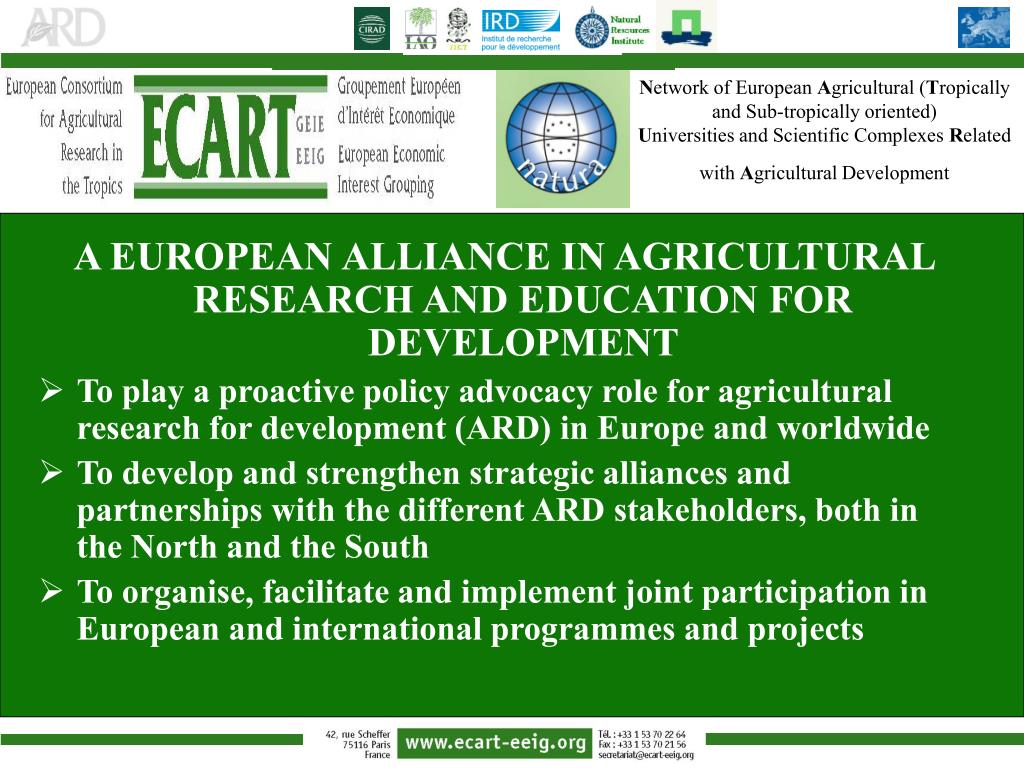 PPT - EUROPEAN CONTRIBUTION TO AGRICULTURAL RESEARCH FOR DEVELOPMENT ...