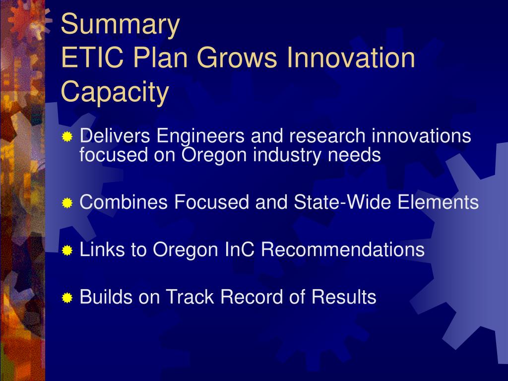 PPT - Engineering & Technology Industry Council (ETIC) Plan for 2007 ...