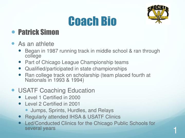 PPT - Coach Bio PowerPoint Presentation, free download - ID:3493558