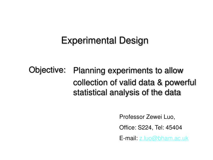PPT - Experimental Design PowerPoint Presentation, free download - ID ...
