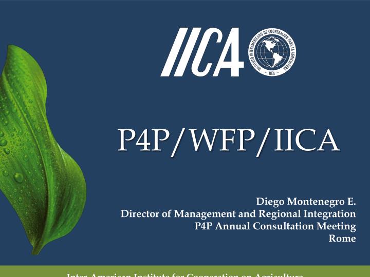 PPT - P4P/WFP/IICA PowerPoint Presentation, free download - ID:3493955