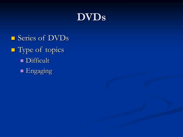 PPT - DVDs PowerPoint Presentation, free download - ID:3494051