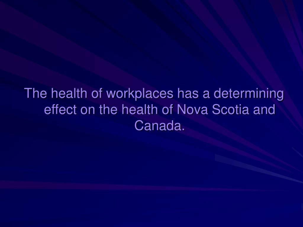 PPT - HealthWorks A National Strategy for Comprehensive Workplace ...