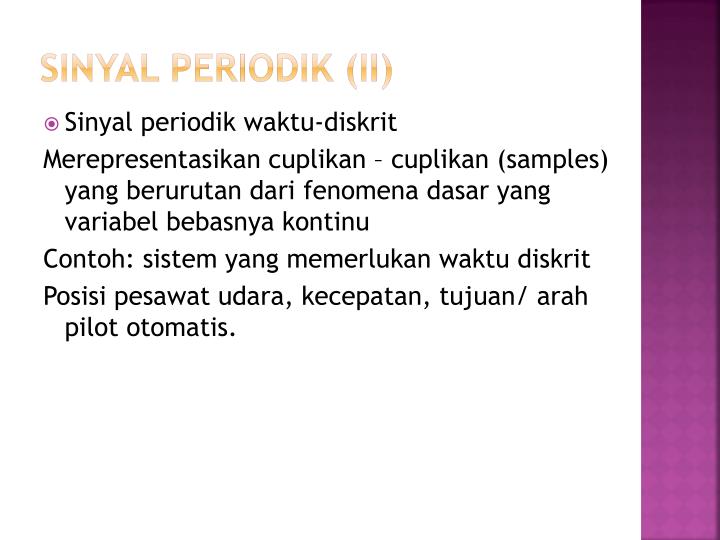 PPT - Pengantar sinyal dan sistem PowerPoint Presentation - ID:3494853