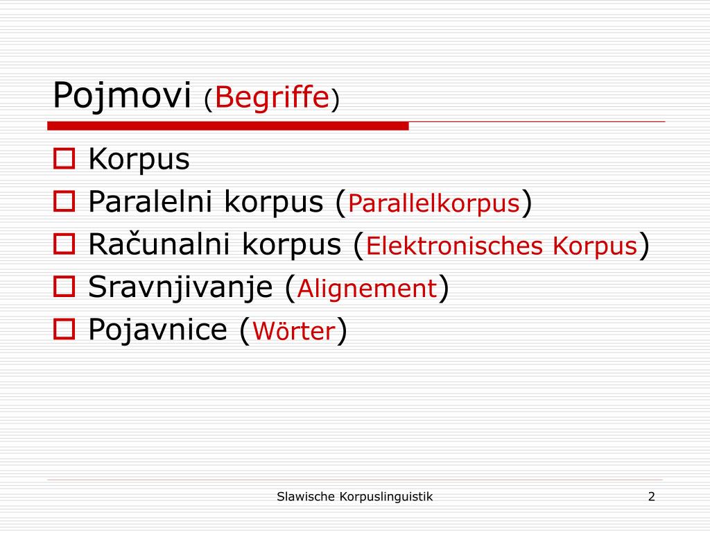 PPT - Hrvatski paralelni korpusi ( Kroatische Parallelkorpora ...