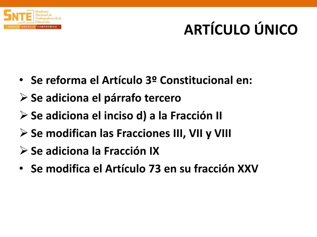 PPT - Reformas a los Artículos 3° y 73 Constitucionales PowerPoint ...