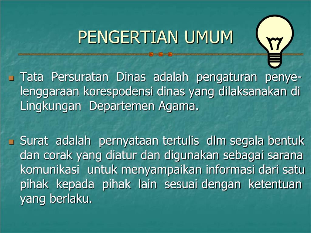 PPT - TATA PERSURATAN DINAS DILINGKUNGAN KEMENTERIAN AGAMA Disampaikan ...