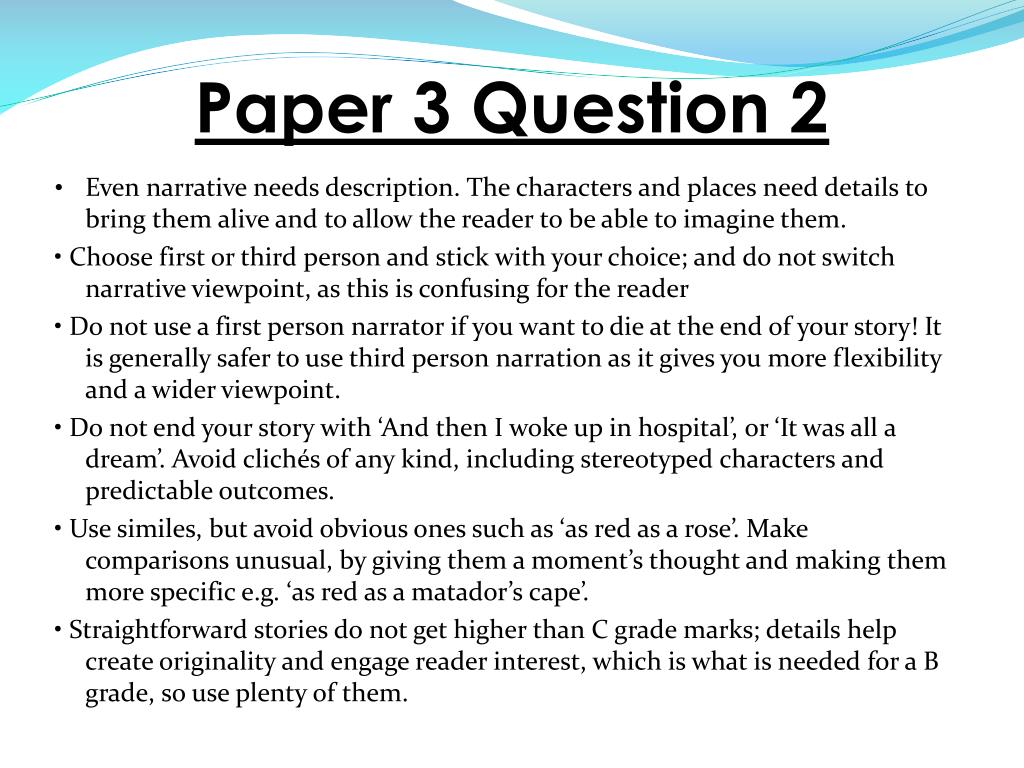 Ppt Paper 3 Extended Cambridge Igcse English Language Exam