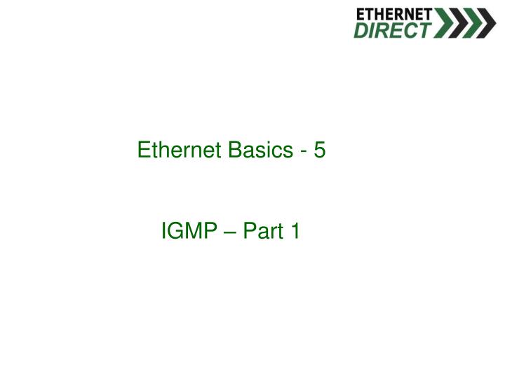 PPT - Ethernet Basics - 5 PowerPoint Presentation, free download - ID ...