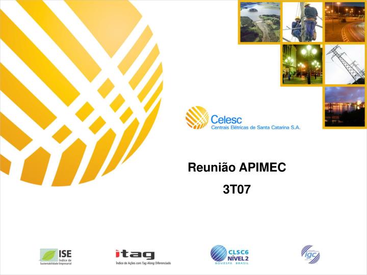 PPT - Reunião APIMEC 3T07 PowerPoint Presentation, free download - ID ...