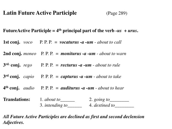 PPT - In English there are four participles: present active and passive ...