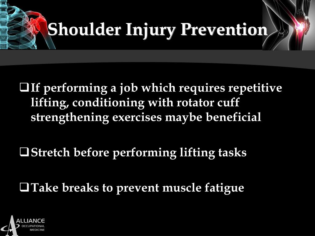 PPT - Shoulder and Knee Injury: Treatment and Prevention PowerPoint ...