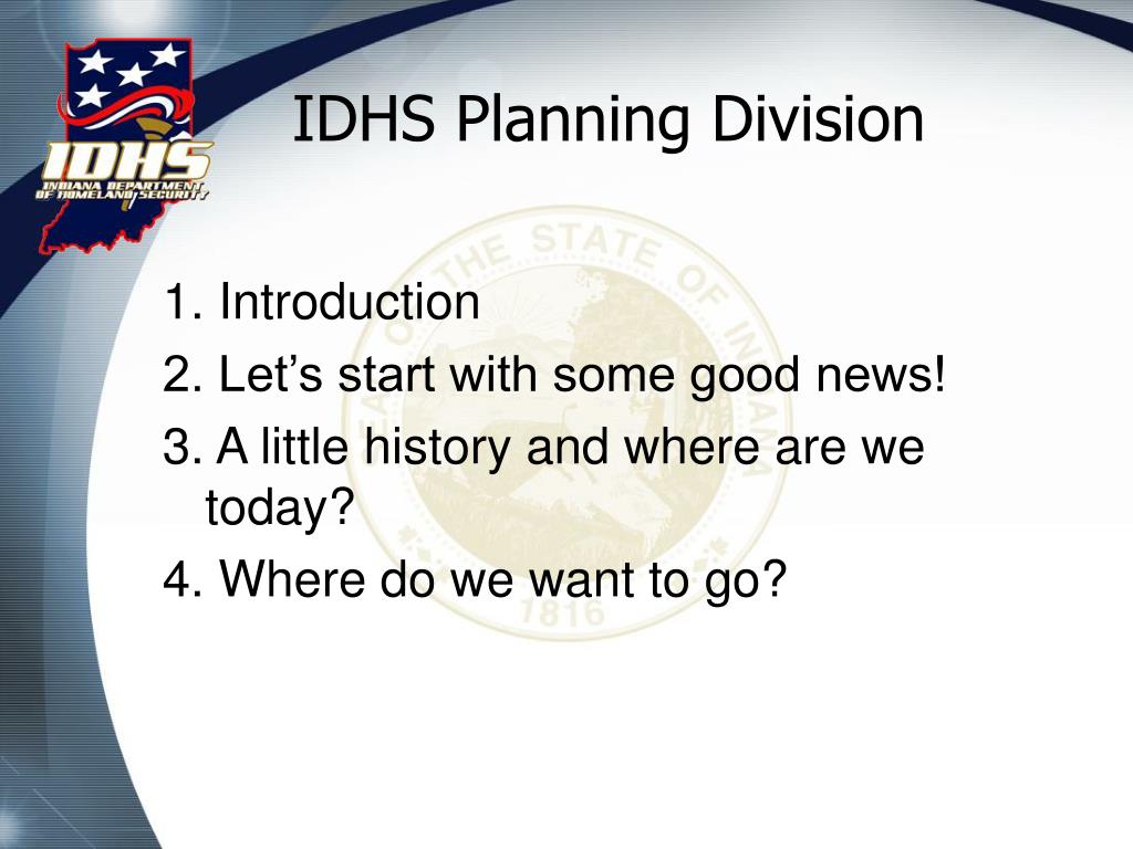 PPT - INDIANA DEPARTMENT OF HOMELAND SECURITY Joseph E. Wainscott, Jr ...