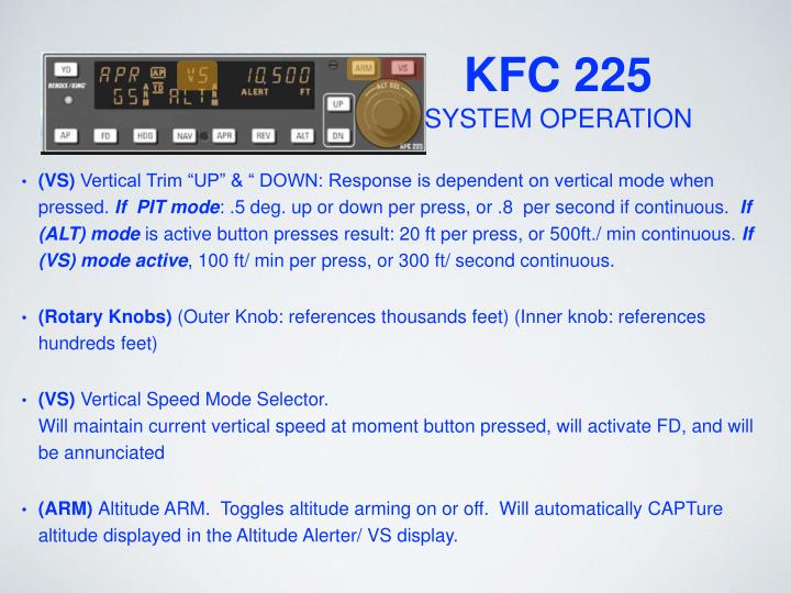 PPT - Bendix/ King KFC 225 Automatic Flight Control System PowerPoint ...