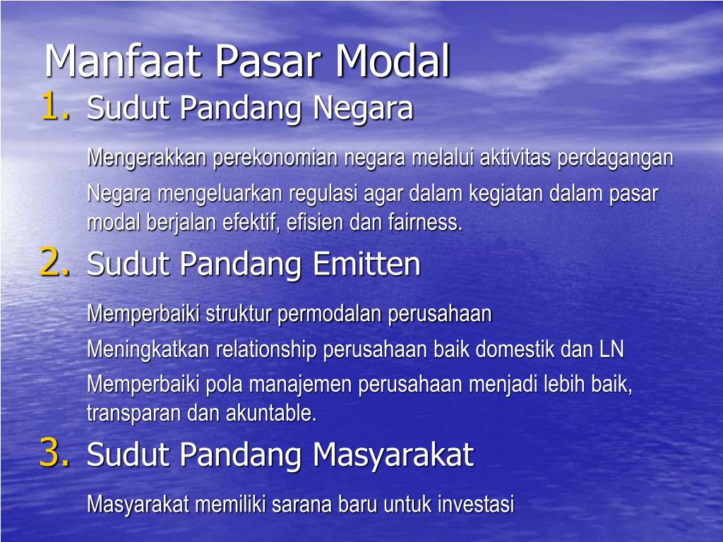 Ppt Pasar Modal Indonesia Powerpoint Presentation Free Download Id