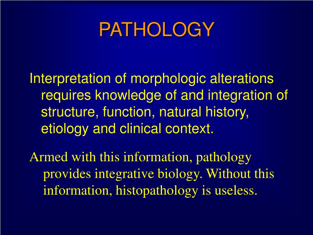 PPT - Pathology as Integrative Research Biology PowerPoint Presentation ...