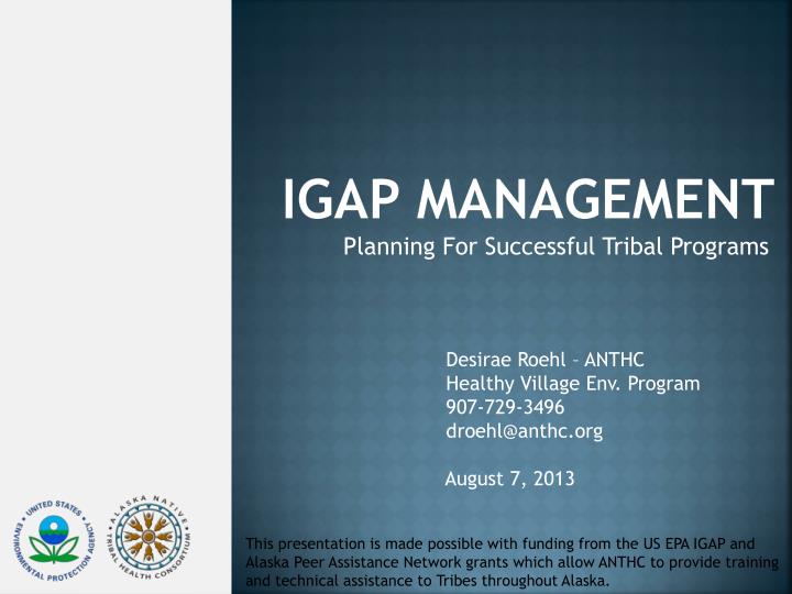 PPT - IGAP Management PowerPoint Presentation, free download - ID:3499136