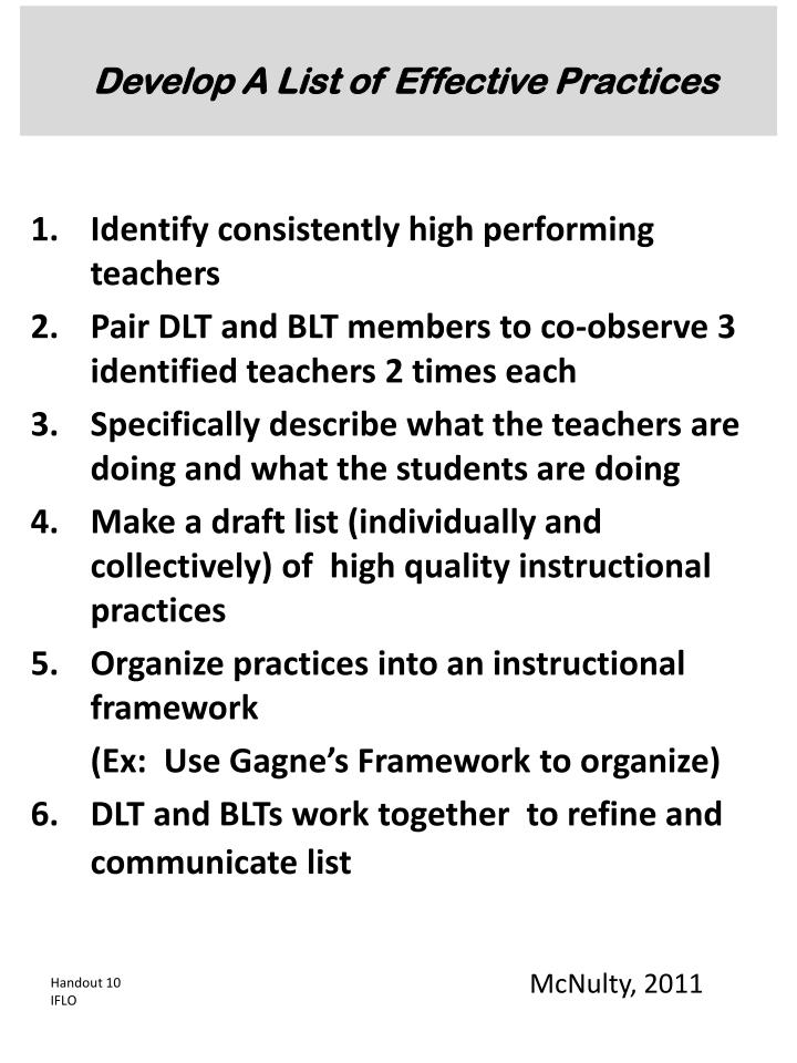 PPT - Develop A List of Effective Practices PowerPoint Presentation ...