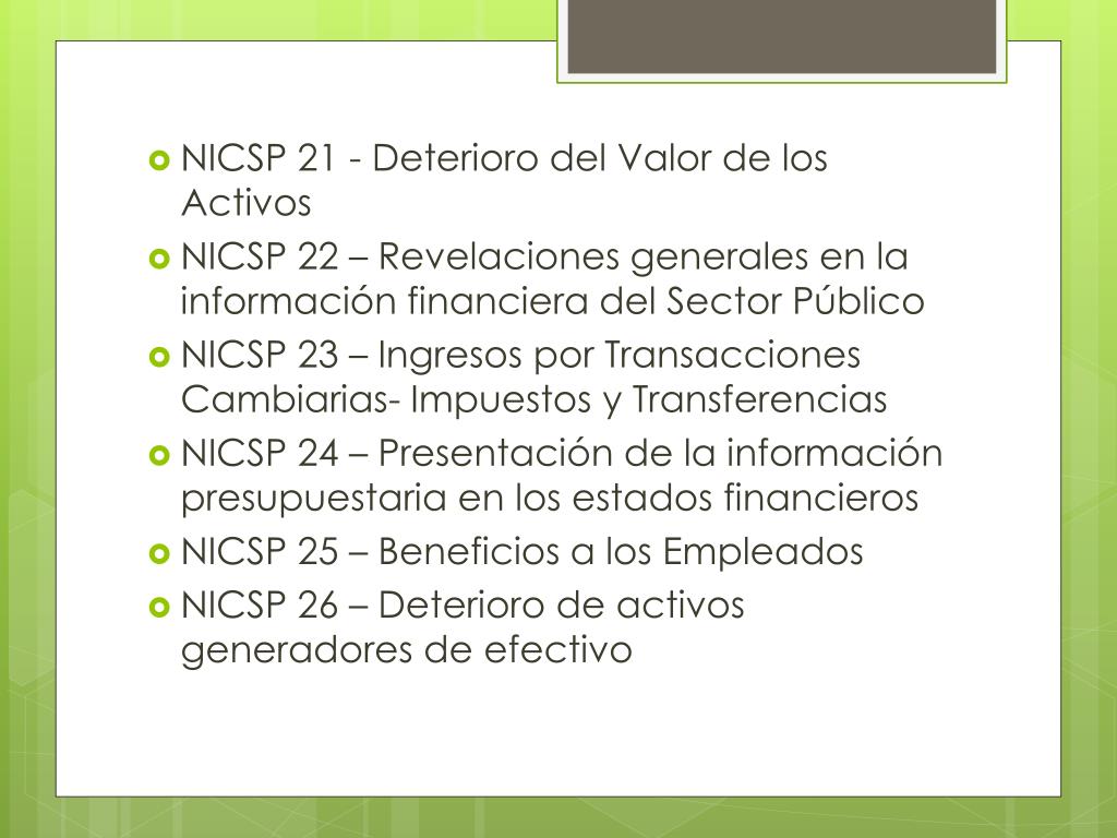 PPT - NORMAS INTERNACIONALES DEL SECTOR PUBLICO PowerPoint Presentation ...