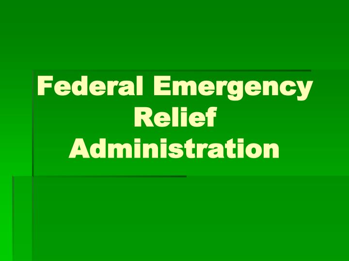 Federal Emergency Relief Act Logo