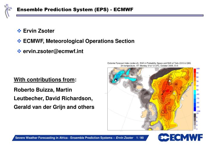 PPT - Ensemble Prediction System (EPS) - ECMWF PowerPoint Presentation ...
