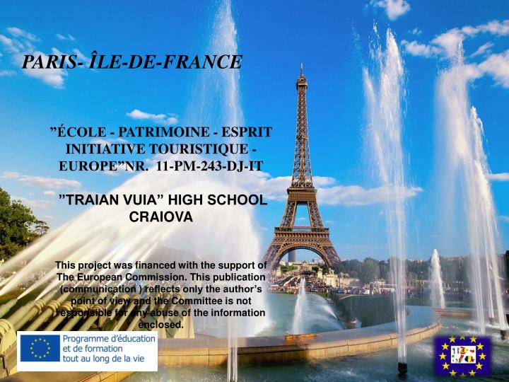 PPT - PARIS- ÎLE-DE-FRANCE PowerPoint Presentation, free download - ID ...