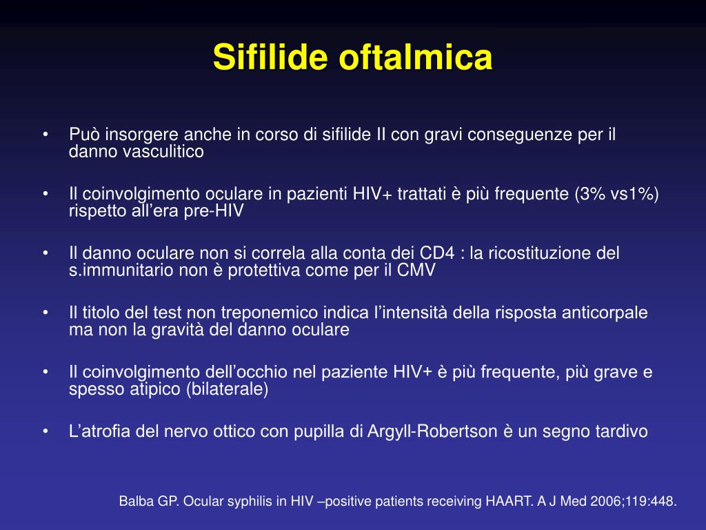 PPT - Sifilide e HIV: implicazioni cliniche pratiche PowerPoint ...
