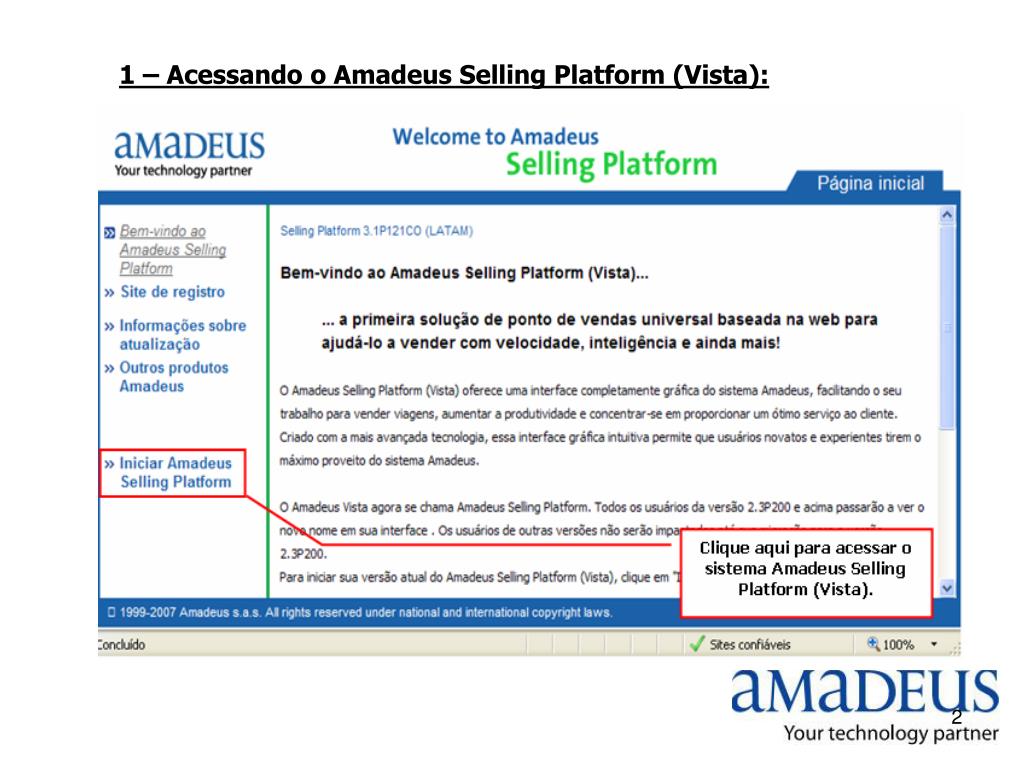 PPT - Curso de Básico de Reservas e Tarifas - Amadeus Vista 3.1 ...
