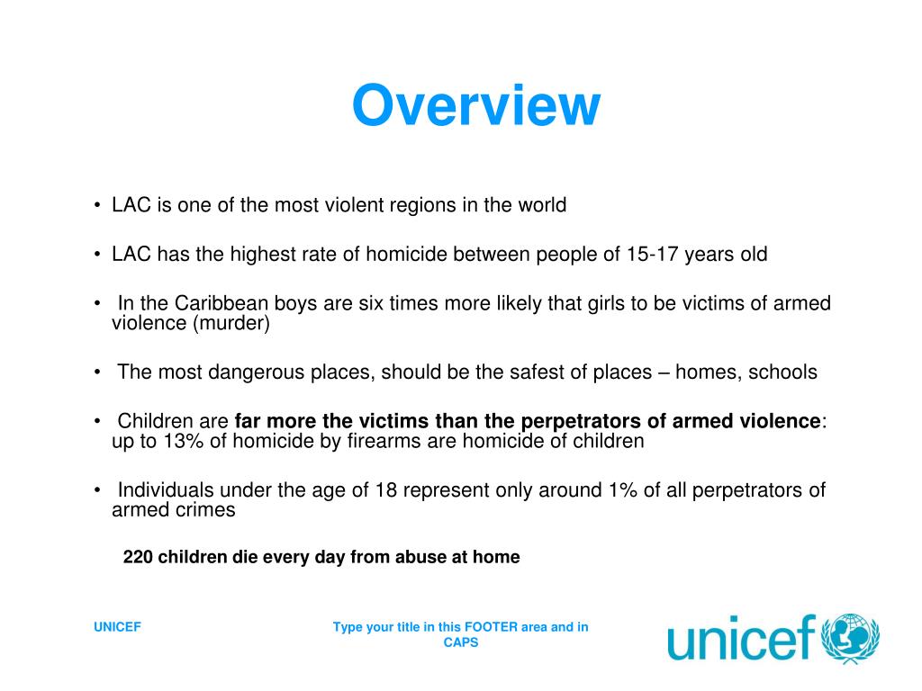 PPT - UNICEF and Violence Prevention Initiatives in the LAC Region ...