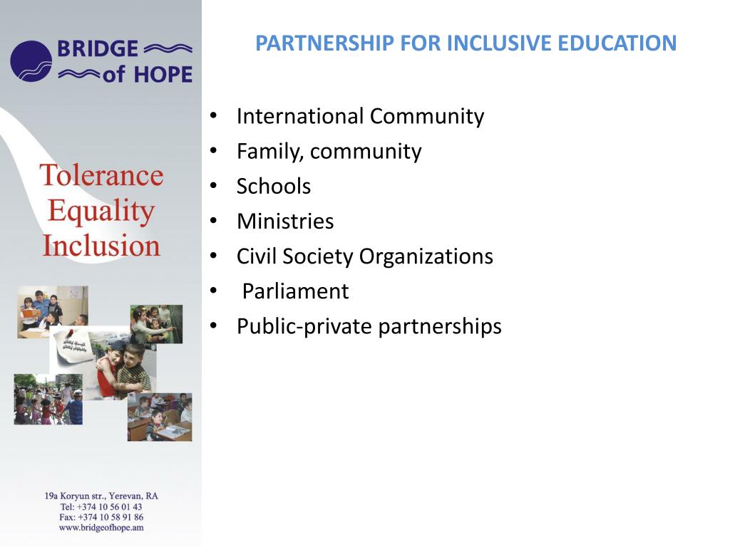 PPT - PARTNERSHIP FOR INCLUSIVE EDUCATION Presenter: Susanna Tadevosyan ...