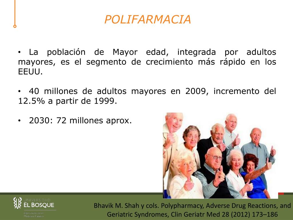 PPT - POLIFARMACIA , REACCIONES ADVERSAS Y SINDROMES GERIATRICOS ...
