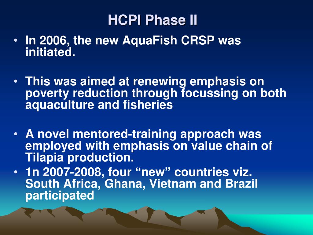 PPT - The Host Country Principal Investigators Program (HCPI Phase II ...