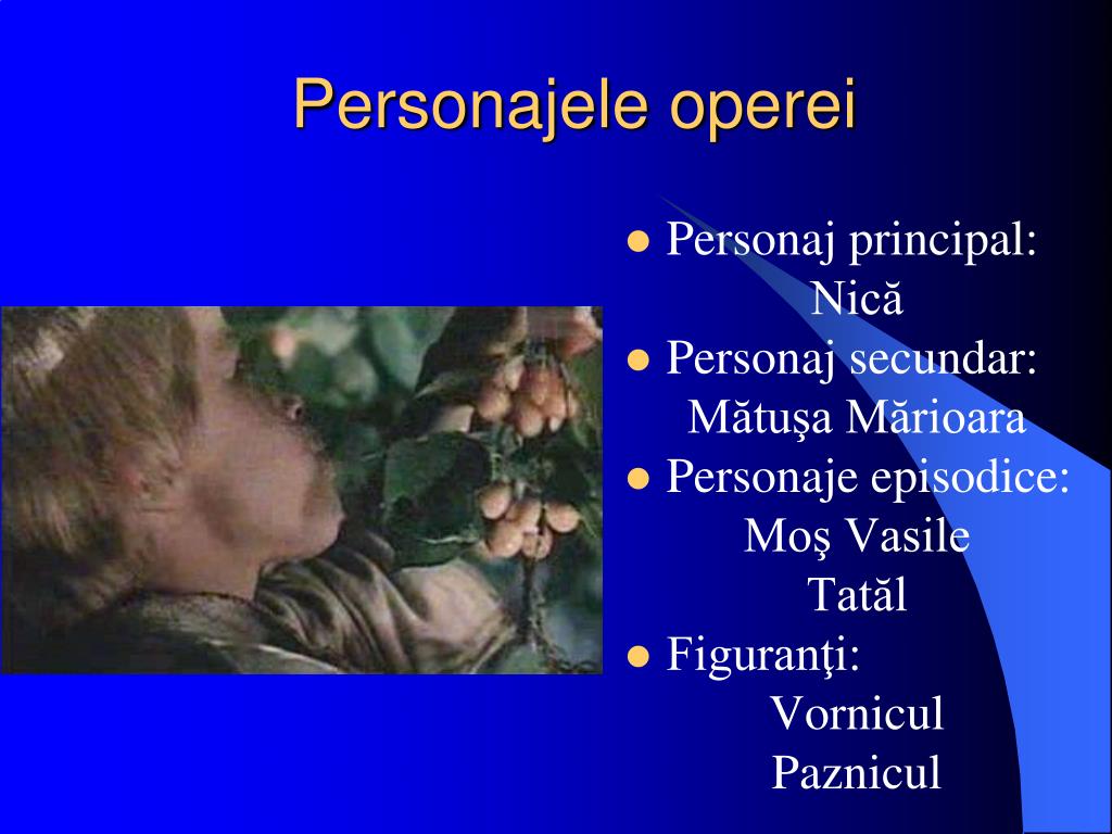 PPT - “ CREANGA SI COPILARIA ” de Ion Creangă PowerPoint Presentation ...
