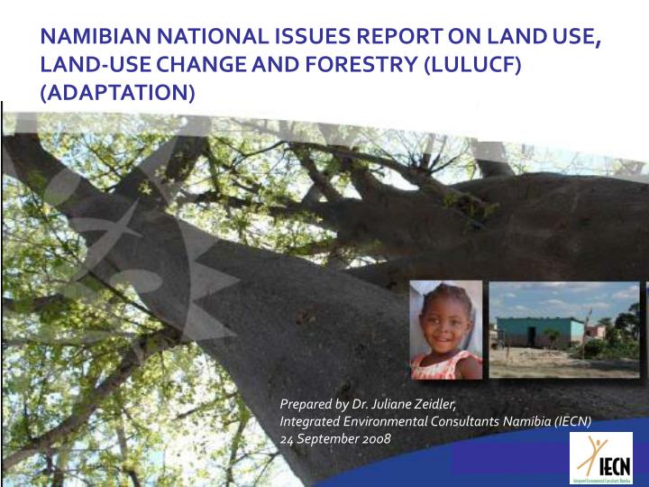 PPT - NAMIBIAN NATIONAL ISSUES REPORT ON LAND USE, LAND-USE CHANGE AND ...