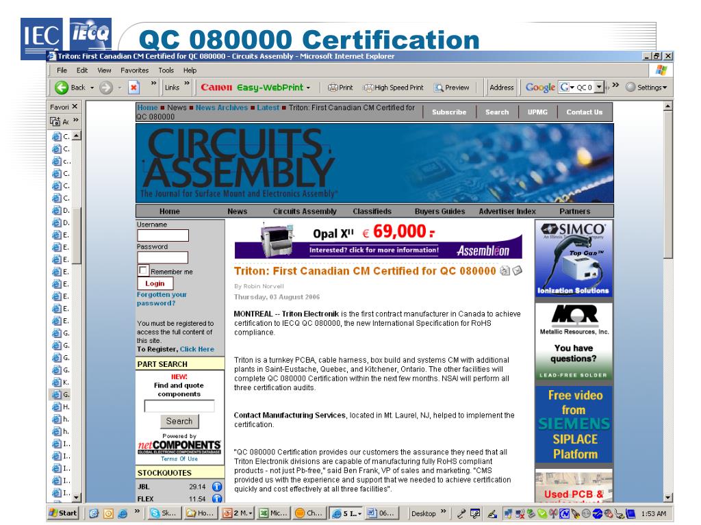 PPT - Chris Agius Executive Secretary IECQ PowerPoint Presentation ...