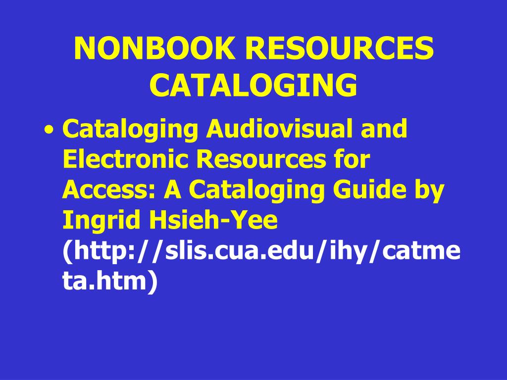 PPT - CATALOGING TOOLS IN THE INTERNET PowerPoint Presentation, free ...