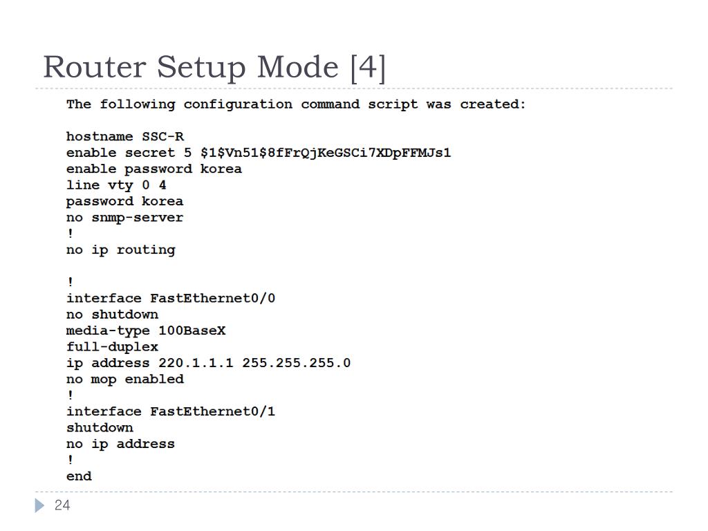 PPT - 4 주차 . 라우터의 기초 II PowerPoint Presentation, free download - ID:3505509
