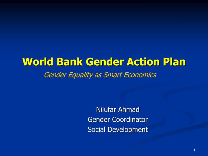 PPT - World Bank Gender Action Plan PowerPoint Presentation, free ...