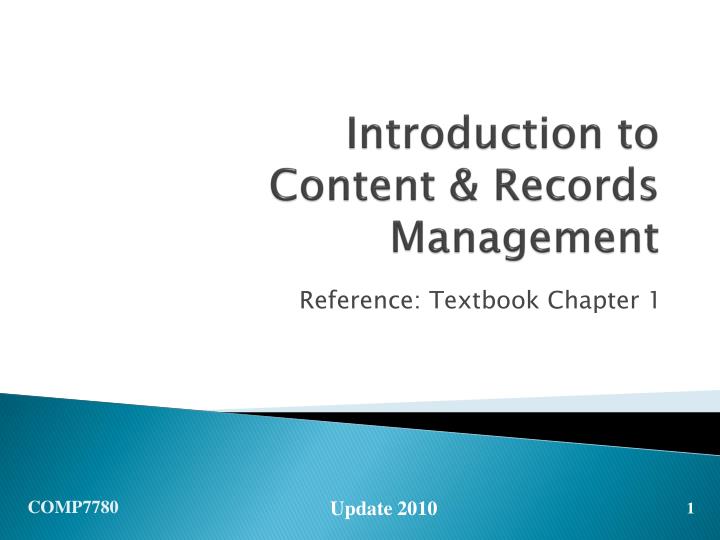 PPT - Introduction to Content & Records Management PowerPoint ...