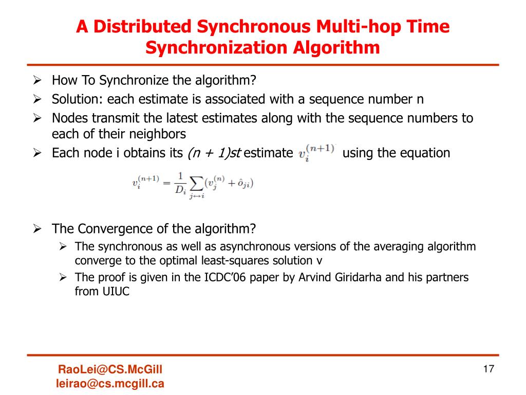 Ppt Distributed Time Synchronization Over Multihop Wireless Sensor