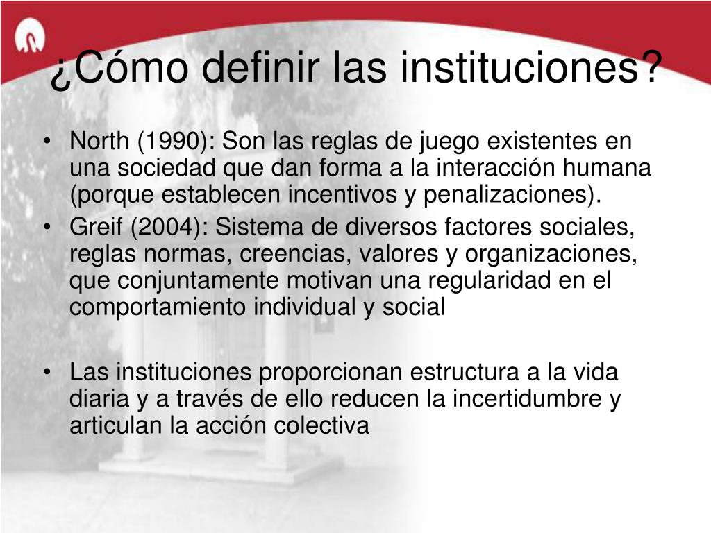 PPT - El enfoque institucional: un panorama institucional PowerPoint ...