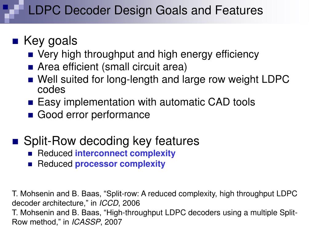 Ppt An Improved Split Row Threshold Decoding Algorithm For Ldpc Codes Powerpoint Presentation