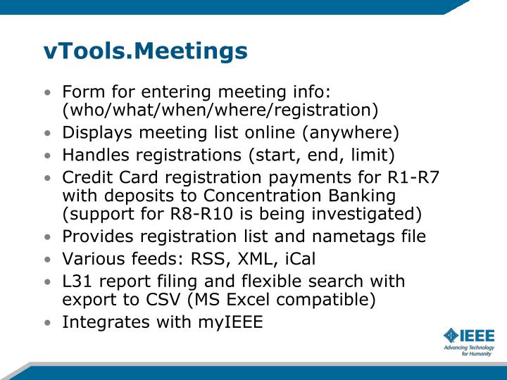 PPT - vTools and Communication Strategy for Sections PowerPoint ...