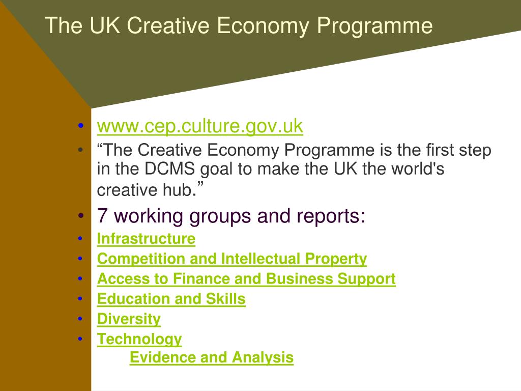PPT - The Creative Economy, the Creative Industries and the Ecology of ...