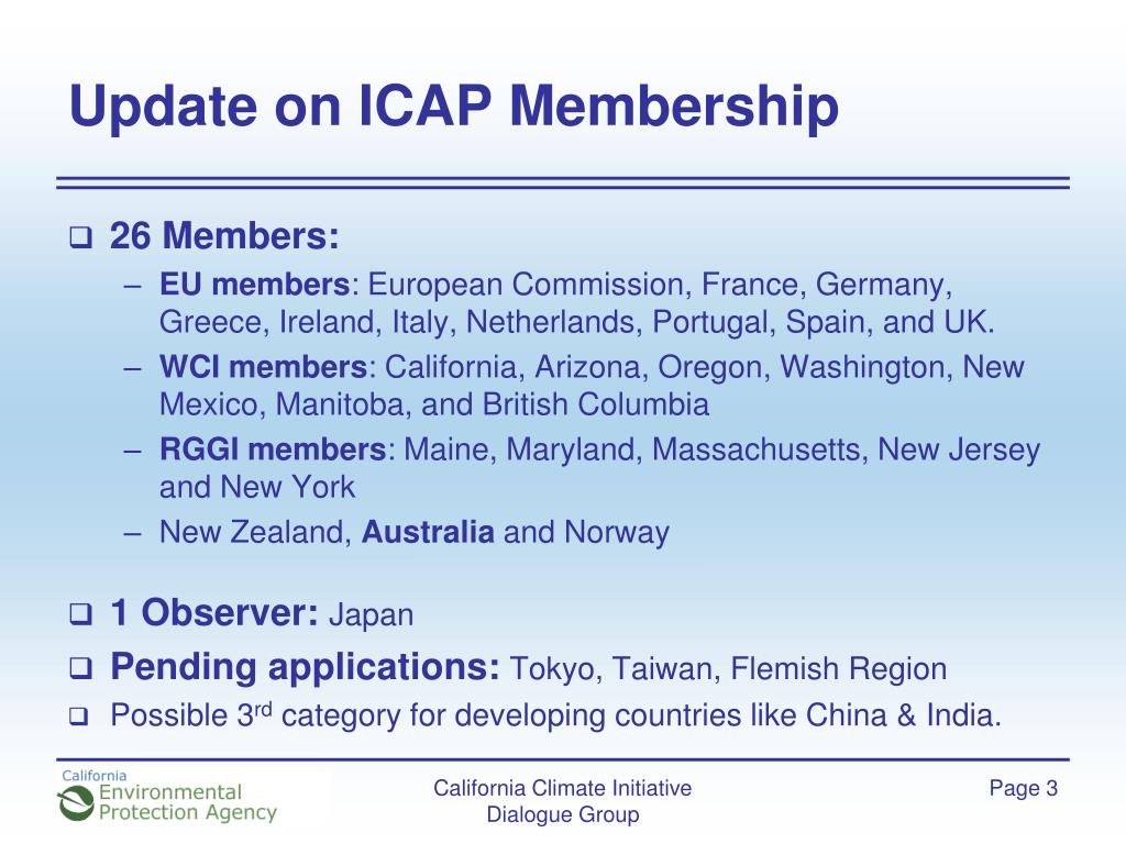 PPT - International Carbon Action Partnership (ICAP): Update PowerPoint ...