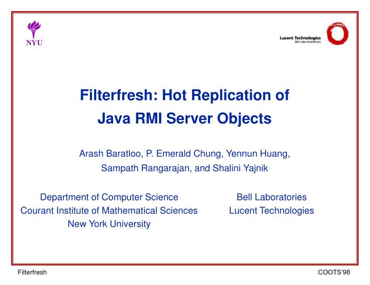 PPT - Department of Computer Science Courant Institute of Mathematical ...