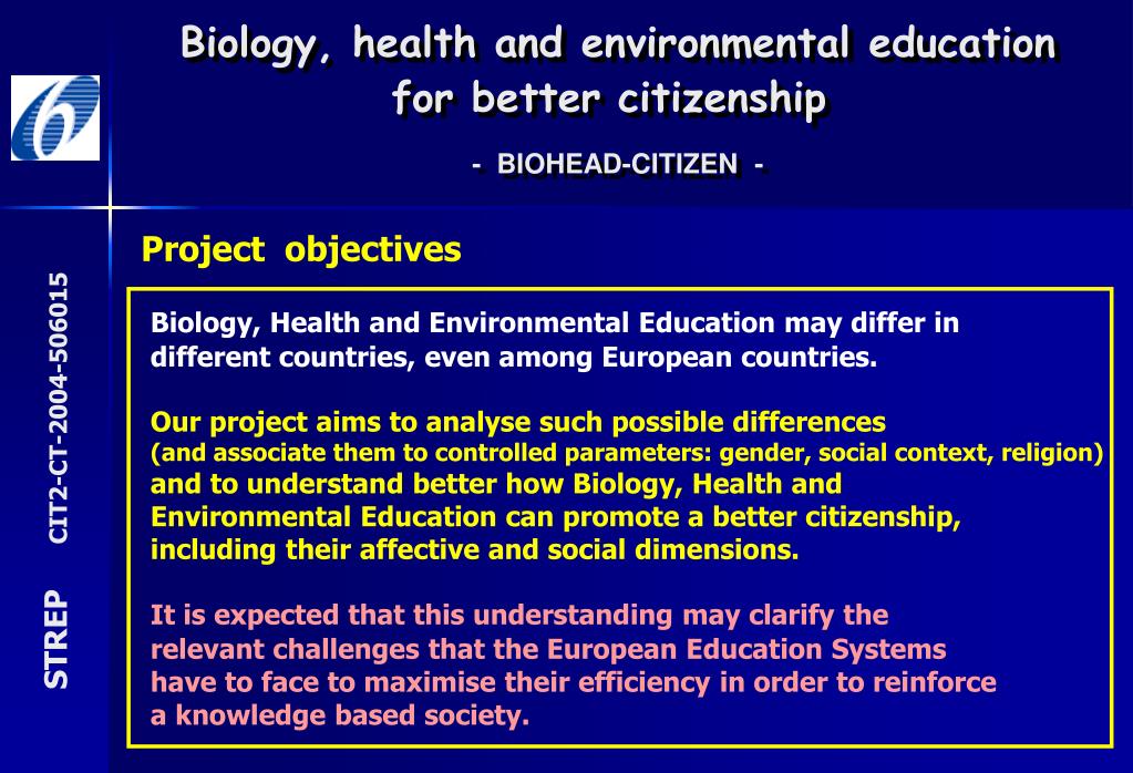 PPT - Enhancing Citizenship Through Biology, Health, and Environmental ...
