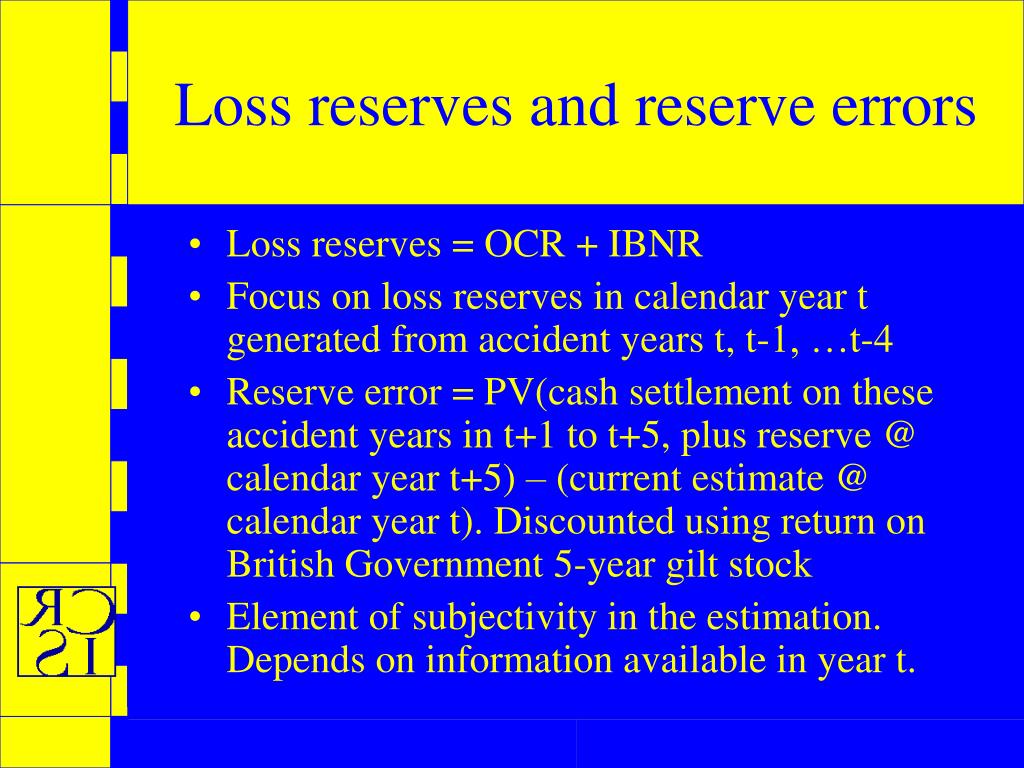 PPT - UK General Insurance Companies – are their reserves too low or ...