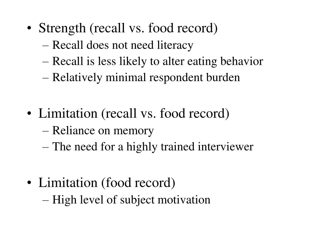 PPT 24 Hour Dietary Recall And Food Record Method PowerPoint PPT 24 Hour Dietary Recall And Food Record Method PowerPoint