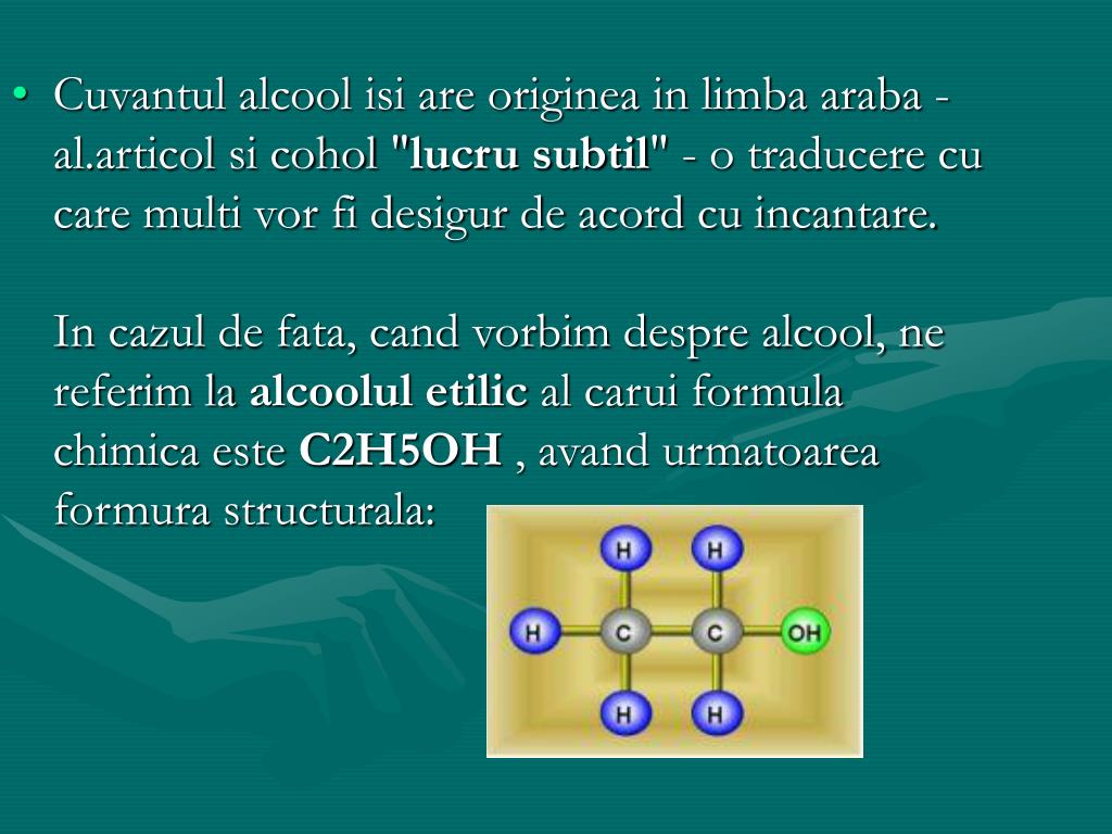 PPT - Influen ţa alcoolului etilic asupra organismelor vii PowerPoint ...